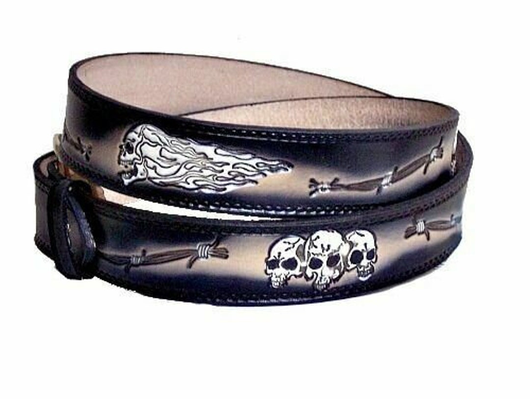 SKULL WIRE HARLEY Davidson Live to Ride Unisex Biker Barbed Motorcycle ...