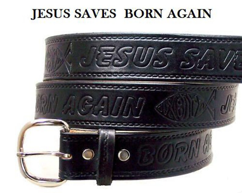 JESUS SAVES BORN Again Religious Leather Handmade Belt 1 1/2" Wide - Etsy