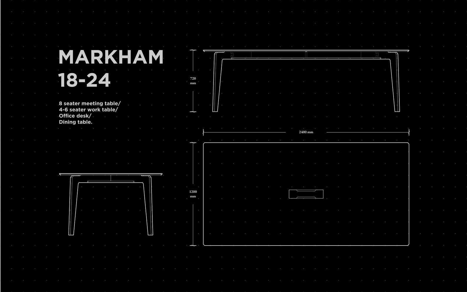 SAMM MK20 Large Home Work Office Studio Boardroom Family Table ...