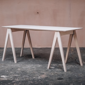 SAMM LW Trestle Table - Home Working Office Desk Workbench. Minimalist ...