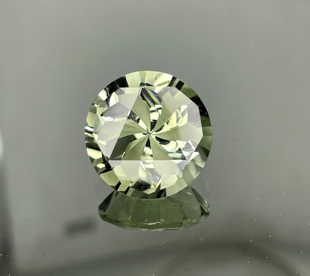 16.50cts Stunning Natural Green Amethyst (prasiolite) Round Shape ...