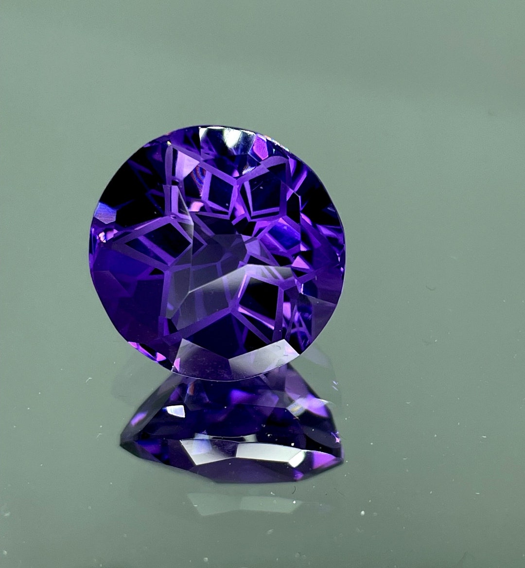12.50cts Stunning Natural Purple Amethist Round Shape Precision Cut ...
