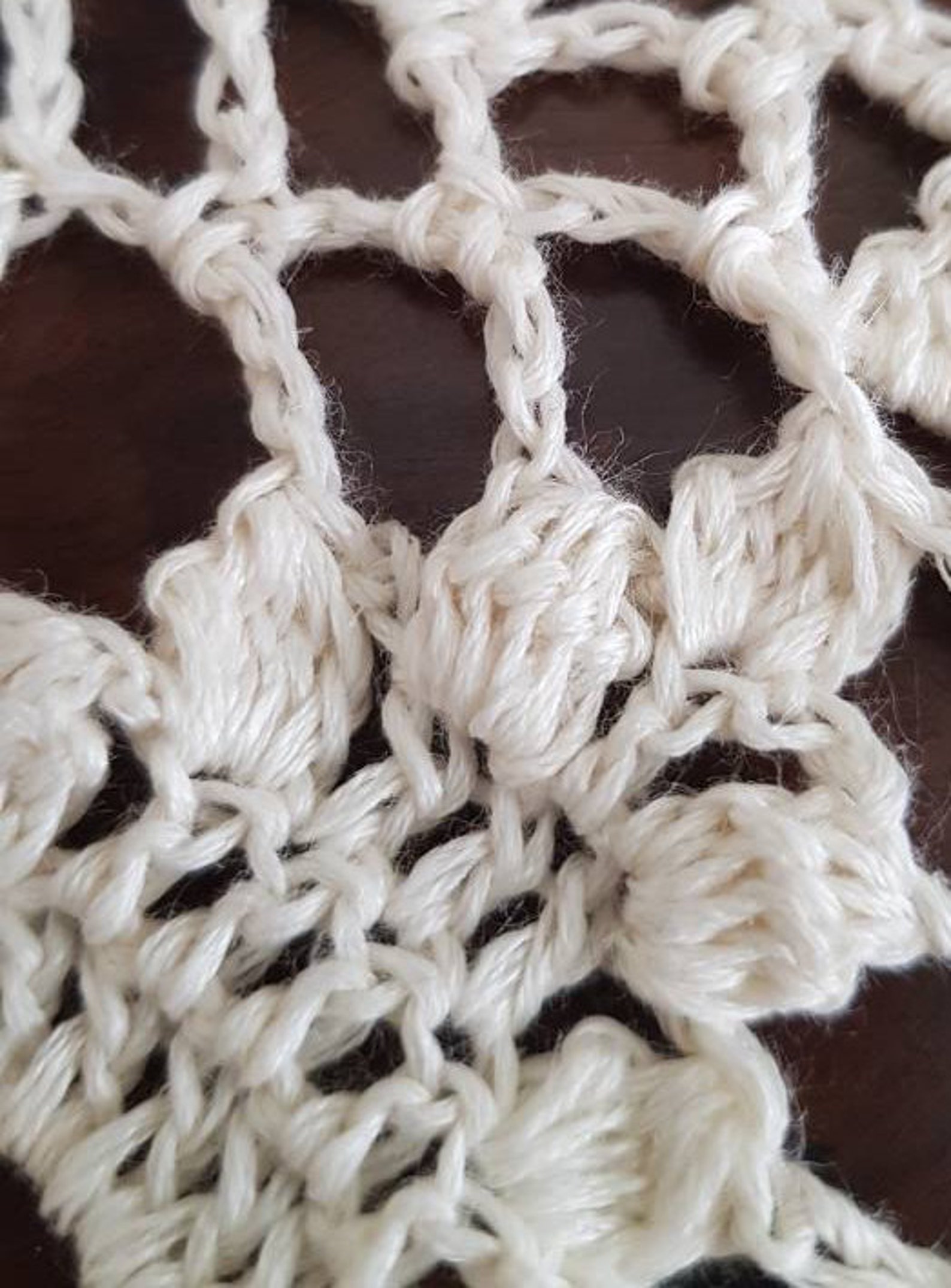 Petit rideau crochet 100 % lin fait main dentelle ananas point soufflé ...