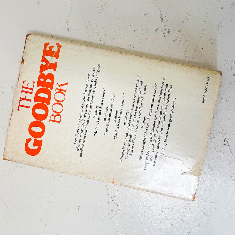 The Goodbye Book by Robert Ramsay & Randall Toye 1979 - Etsy