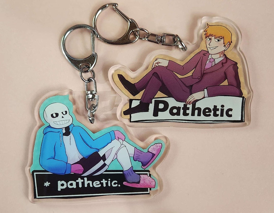 Sans Undertale Reigen Arataka Pathethic Men Double Sided Keychain and ...