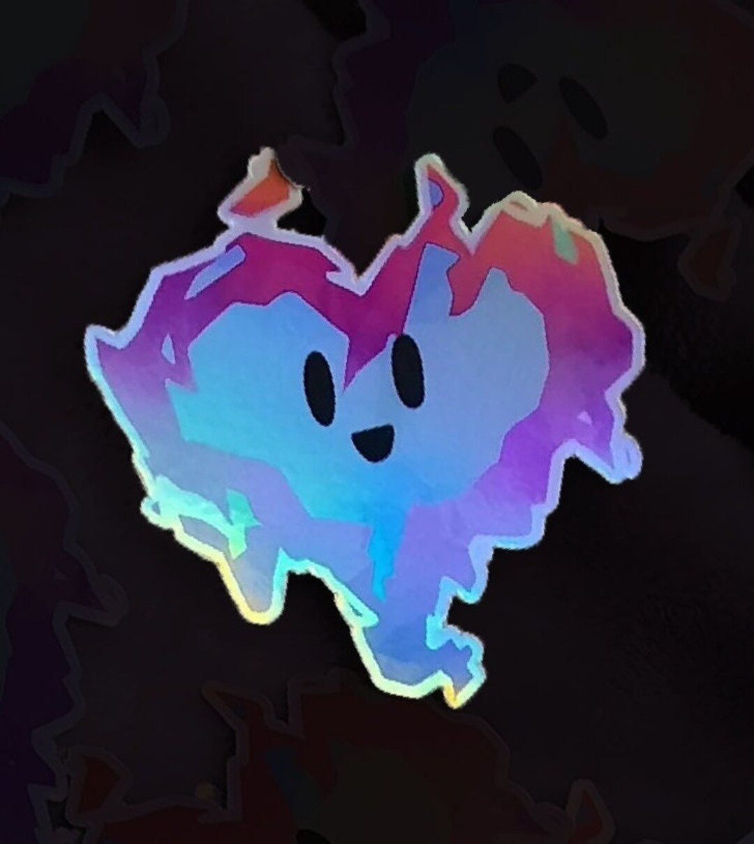 Holographic Promare Burnish Smiley Heart ! - Etsy