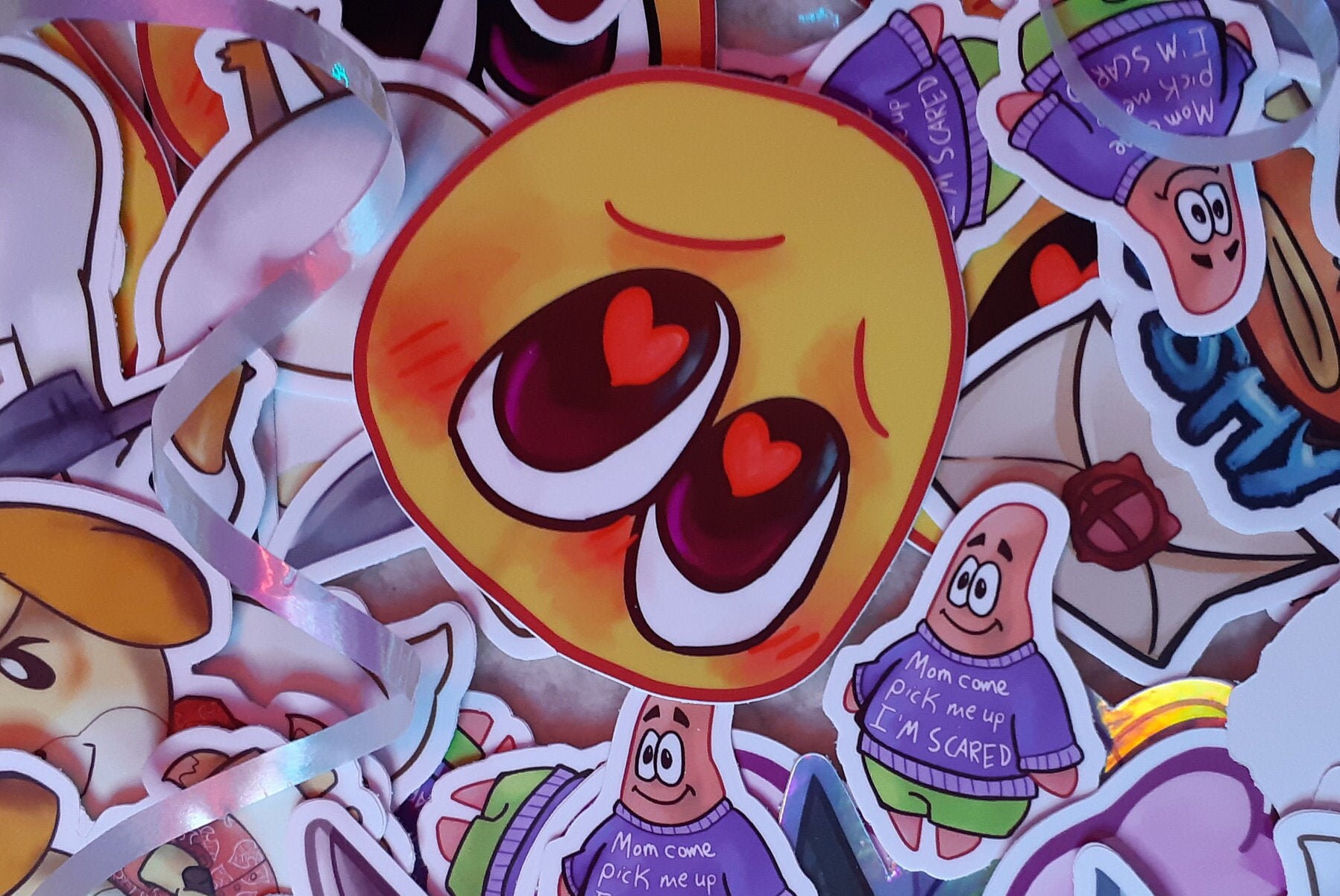 Heart Eyes Blessed Emoji 3 Inch Emoji Sticker - Etsy