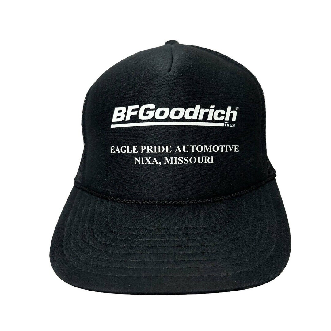 BF Goodrich Trucker Hat Cap Black White Snapback Adjustable Mesh Back ...