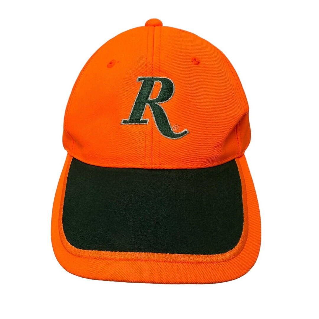 Vintage Remington Hat Cap Orange Green Deer Camp Strapback Adjustable ...