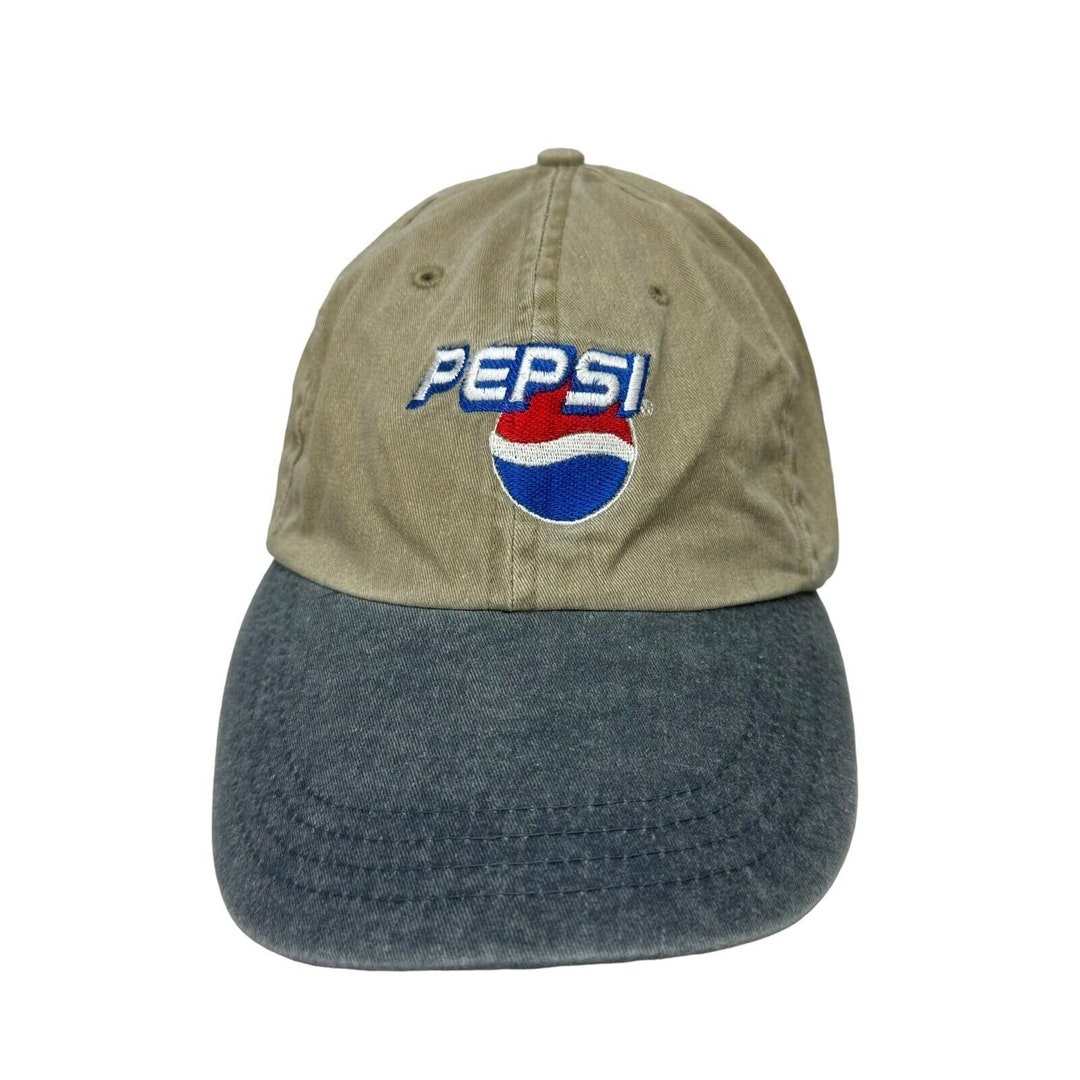 Vintage Pepsi Hat Cap Brown Blue Strapback Adjustable Embroidered ...