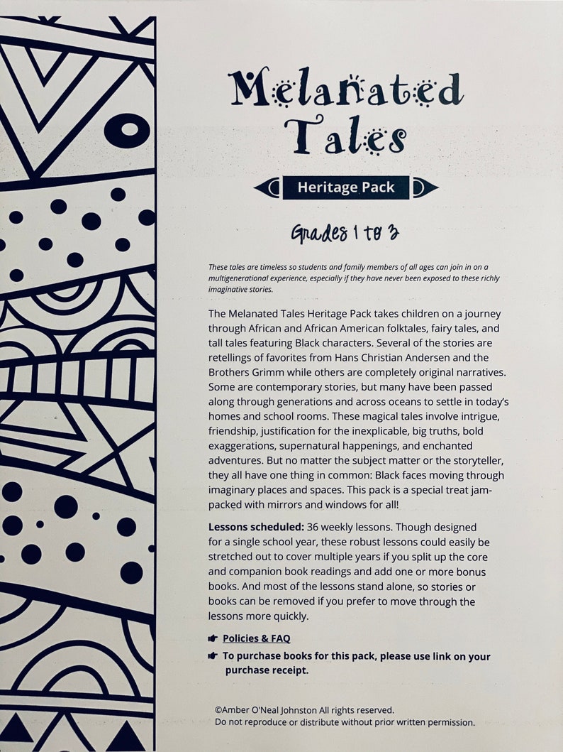 Melanated Tales Heritage Pack - African American Fairy Tales, Folk ...