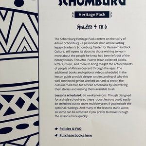 Schomburg Heritage Pack - African American History Lesson Guide - Etsy