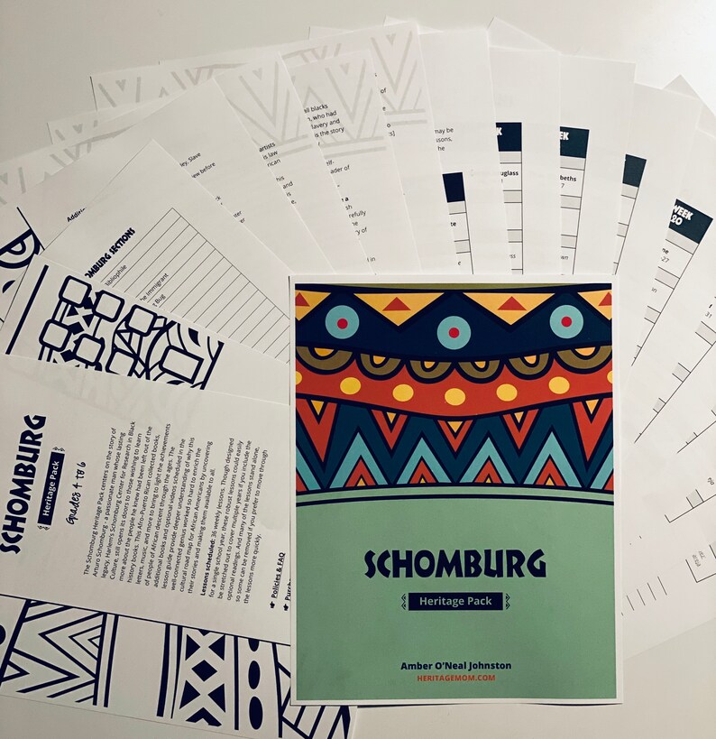 Schomburg Heritage Pack - African American History Lesson Guide - Etsy