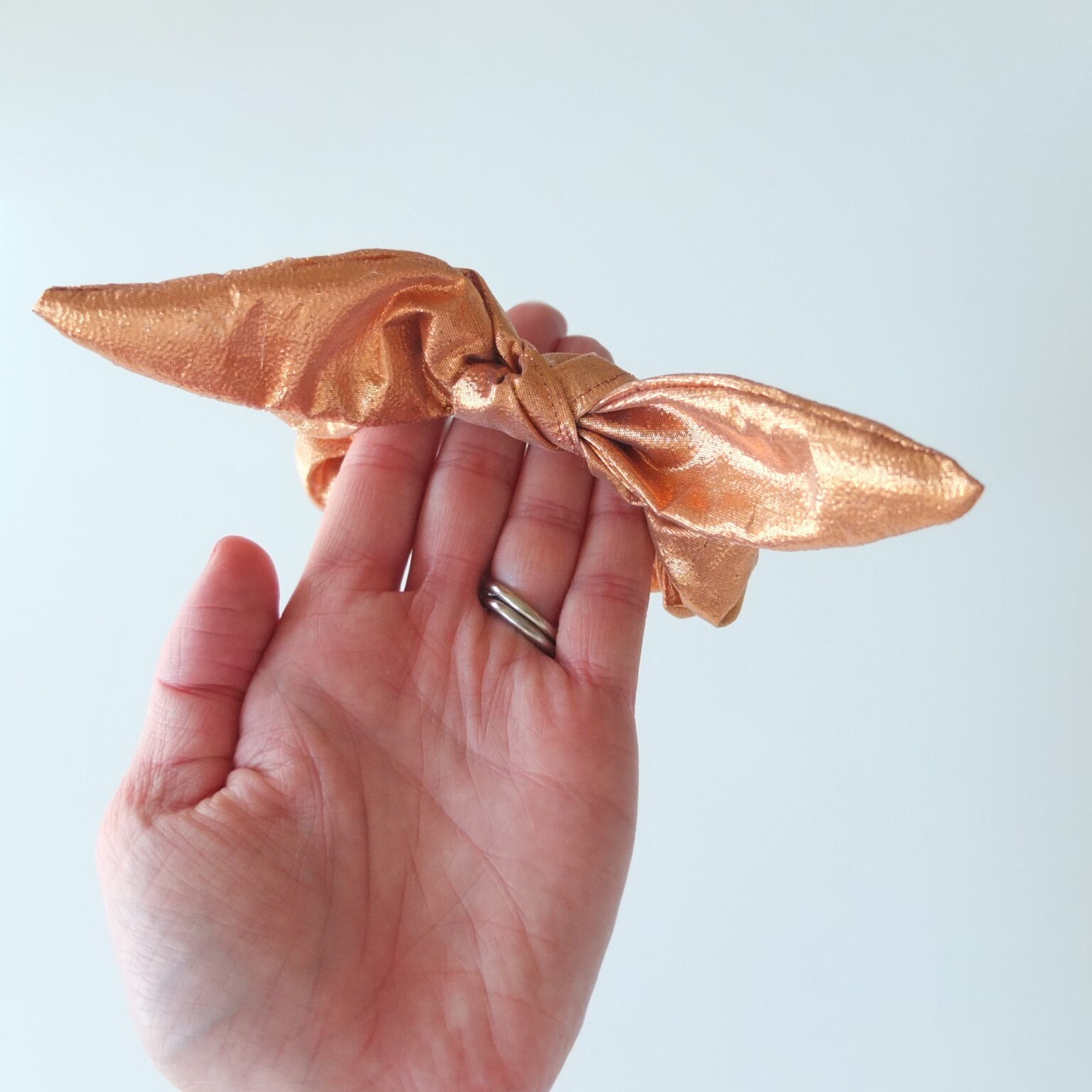 Gold Hair Scrunchie and Bow 2 Pack. Hair Band. Gift. **free UK Delivery ...