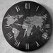 World Map Clock, Black Map Clock, Nautical Clock, Globe Wall Clock ...