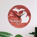 Michigan Wall Clock,michigan State Wall Decor,travel Wall Clock,wood ...