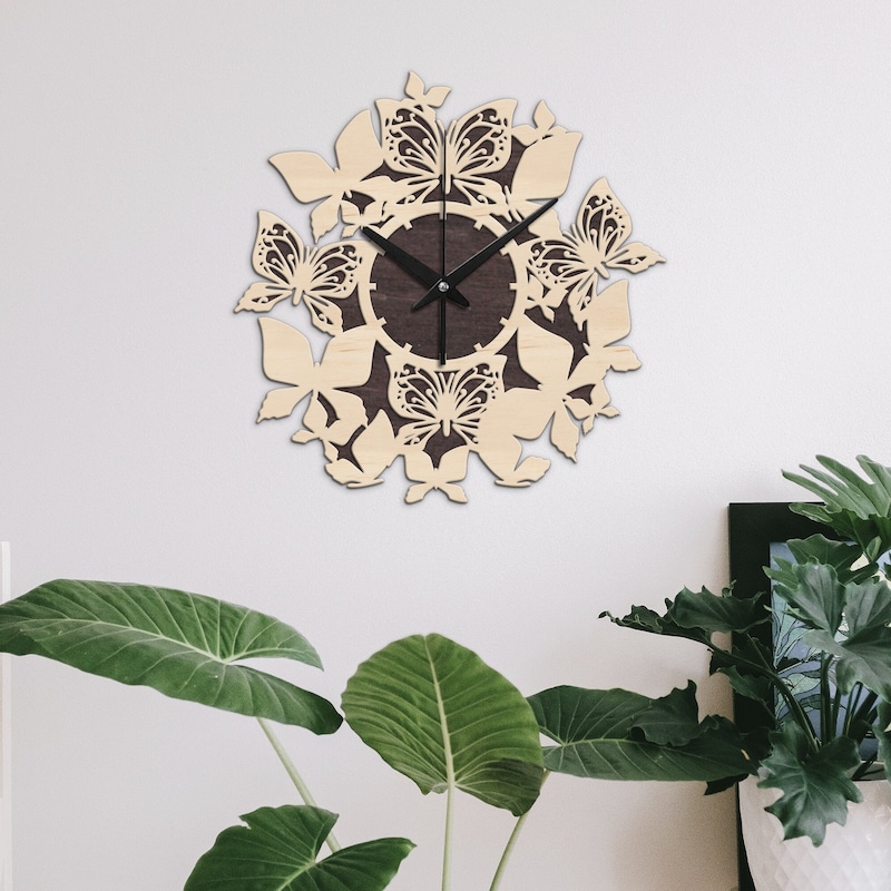 Butterfly Clock - Etsy