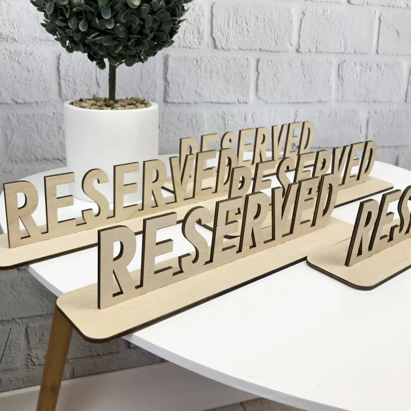 Reserved Table Signreserved Sign Restaurantwooden Table - Etsy