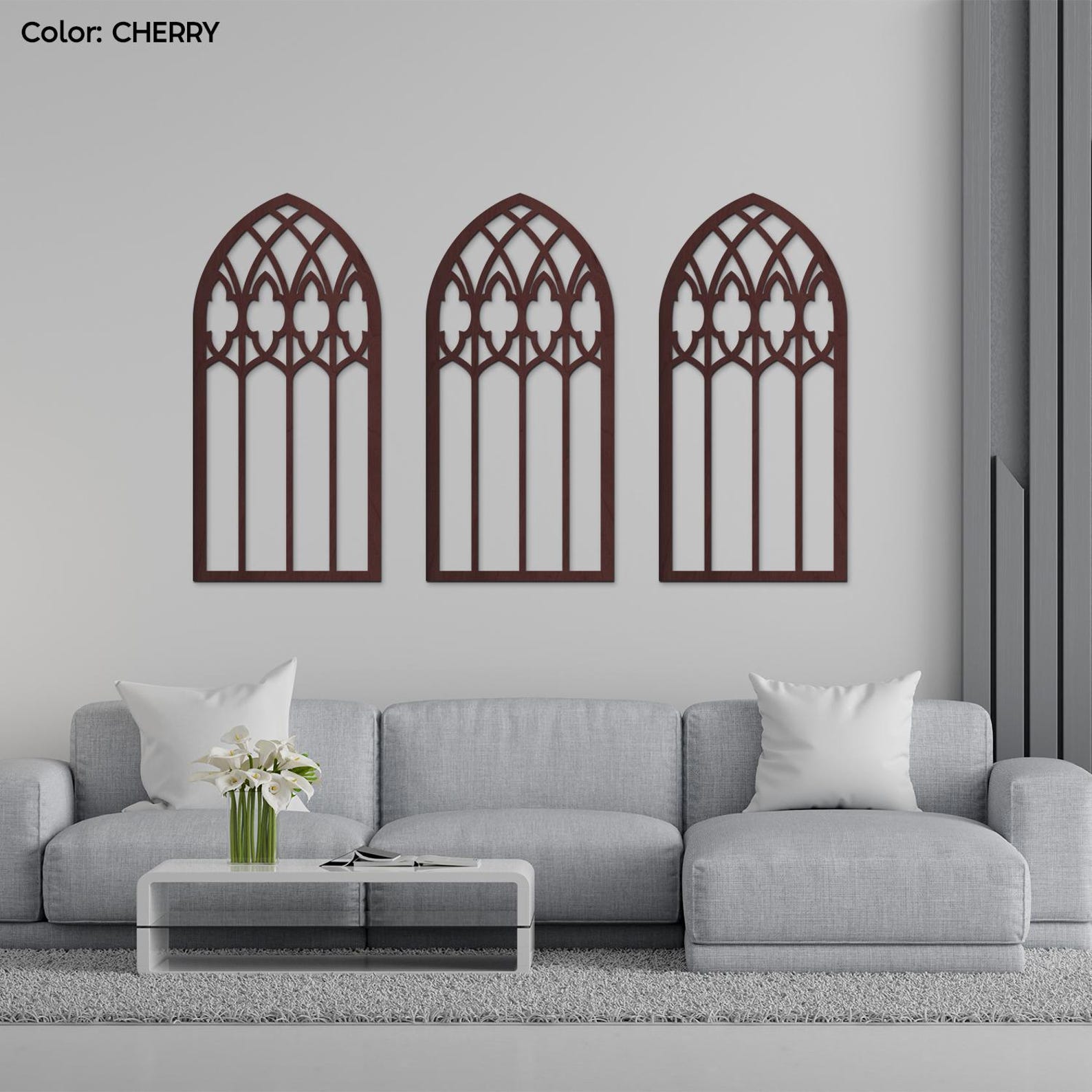 Gothic Cathedral Window Wall Decor, Gothic Window Arch Decor,church ...
