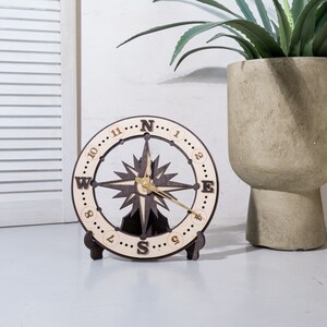 Compass Rose Clock, Wind Rose Clock, Ocean Clock, Wall Clock Unique ...