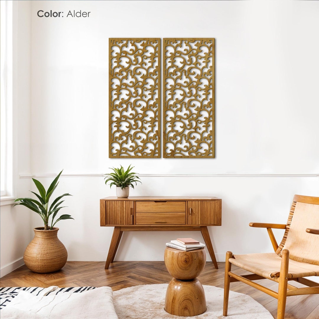 Moroccan Wall Decor, Moroccan Wood Panel, Abstract Wooden Wall Art ...