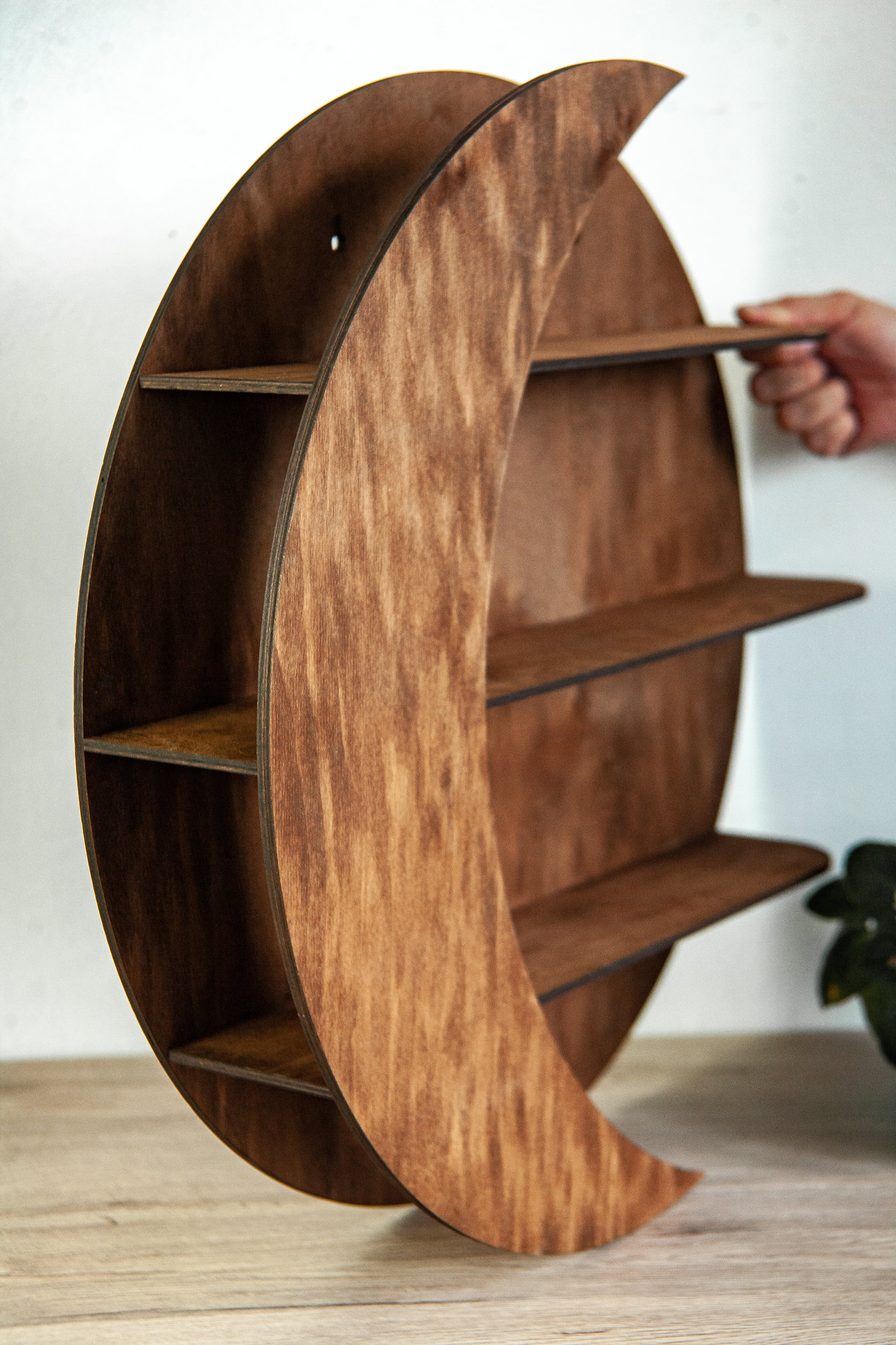 Moon Shaped Shelfwooden Moon Shelfmoon Shelf for - Etsy