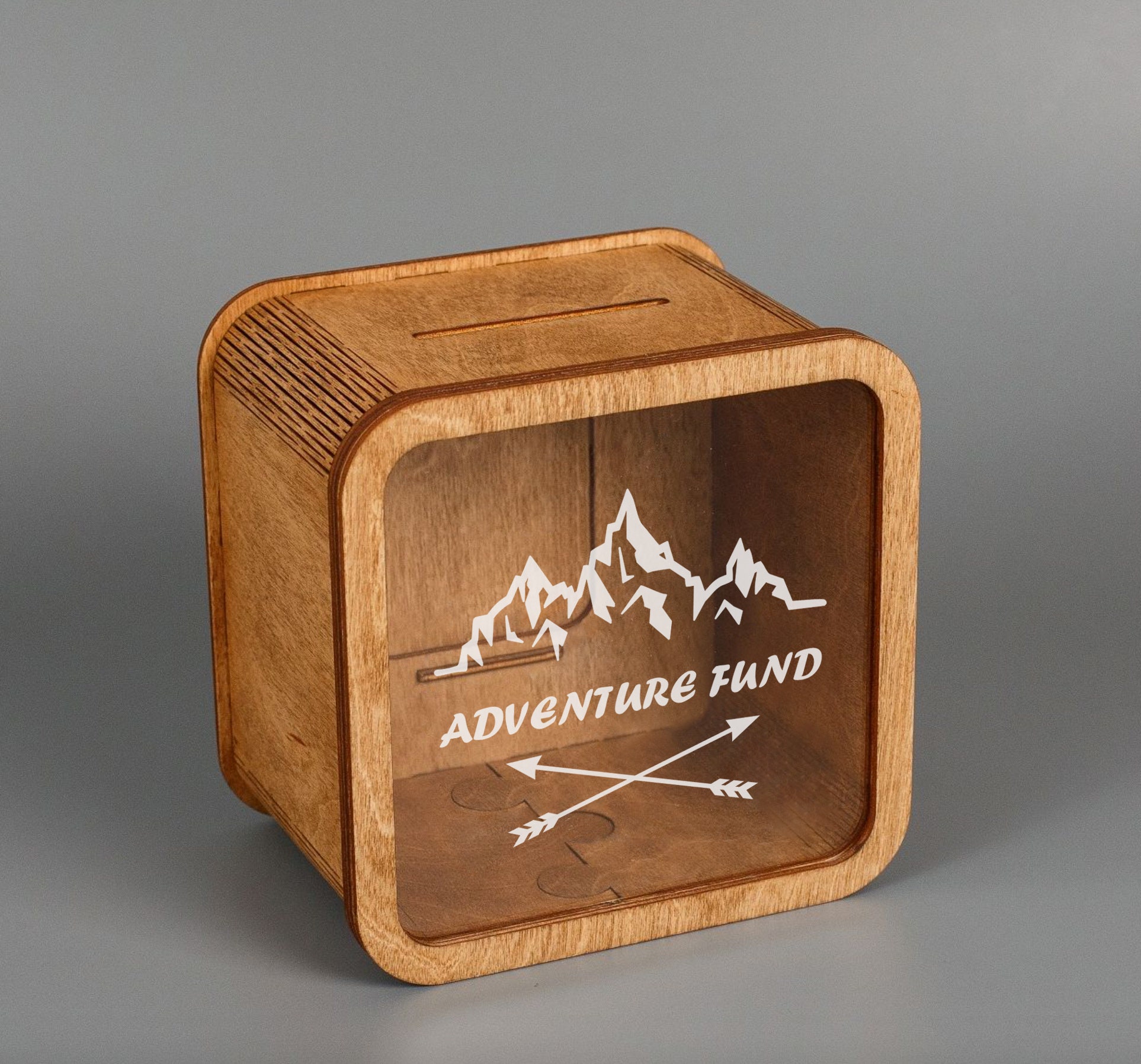 Adventure Fund Wooden Money Box,wood Money Box,money Box Gift ...