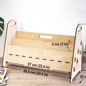 Montessori Portable Bookshelf, Montessori Bookshelf Floor, Wooden ...