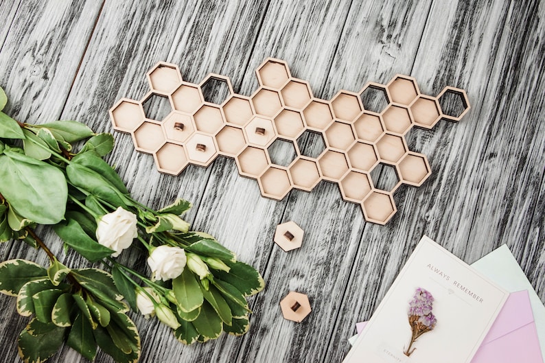 Honeycomb Key Holderkey Holder for Wallkey Holder Woodenkey - Etsy