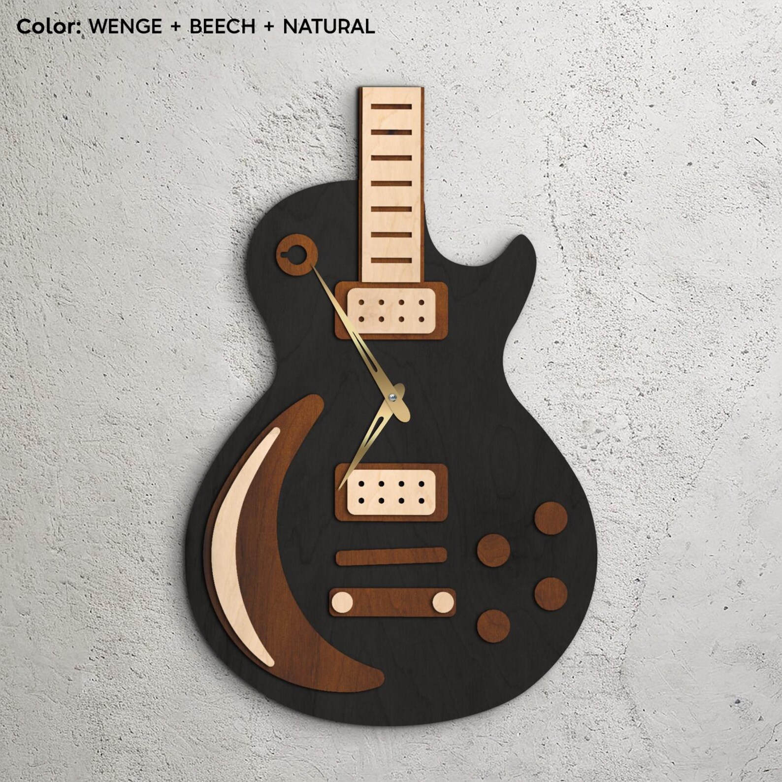 Guitar Wall Clock, Wall Guitar Gift, Guitar Room Decor, Musician Clock ...