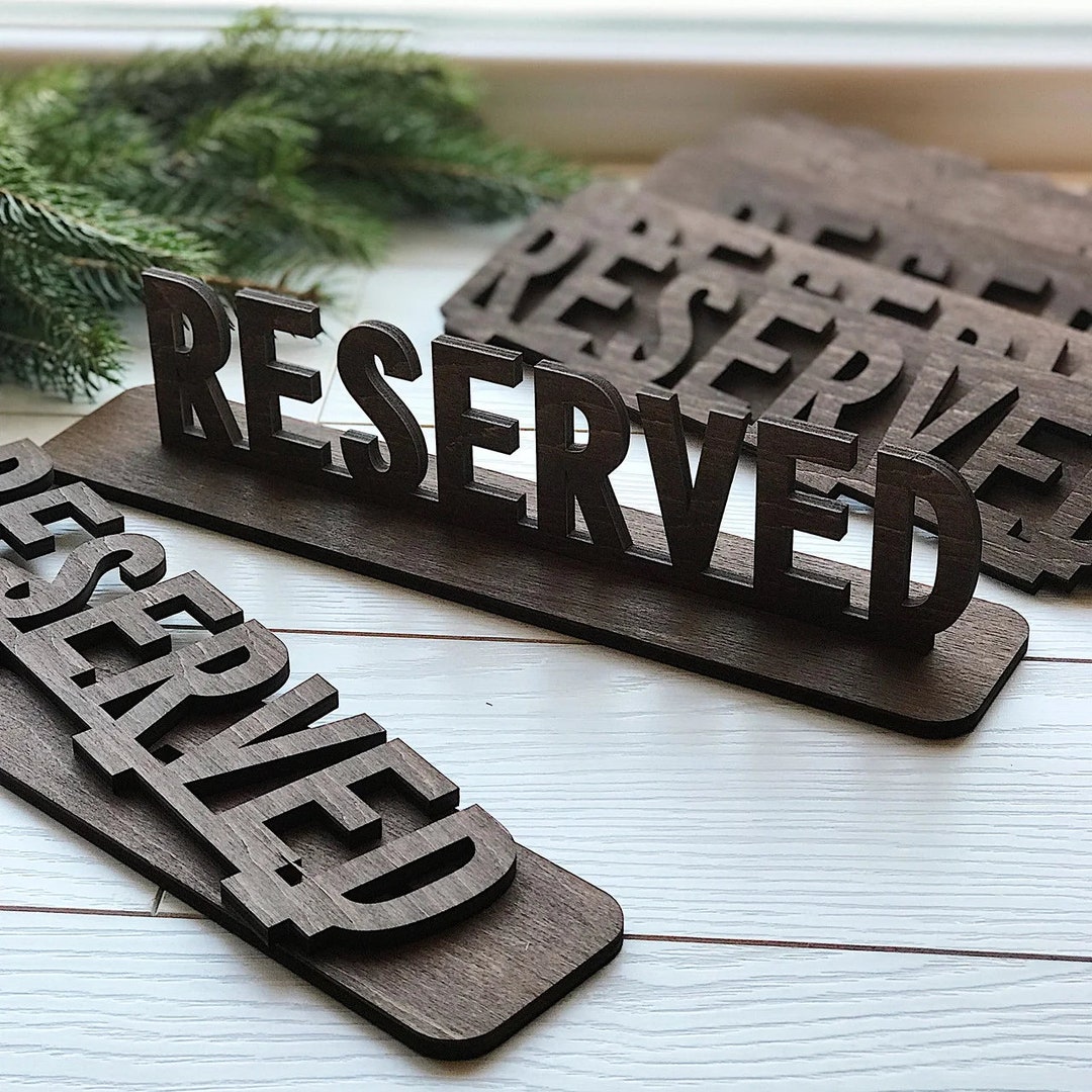 Reserved Table Signreserved Sign Restaurantwooden Table - Etsy