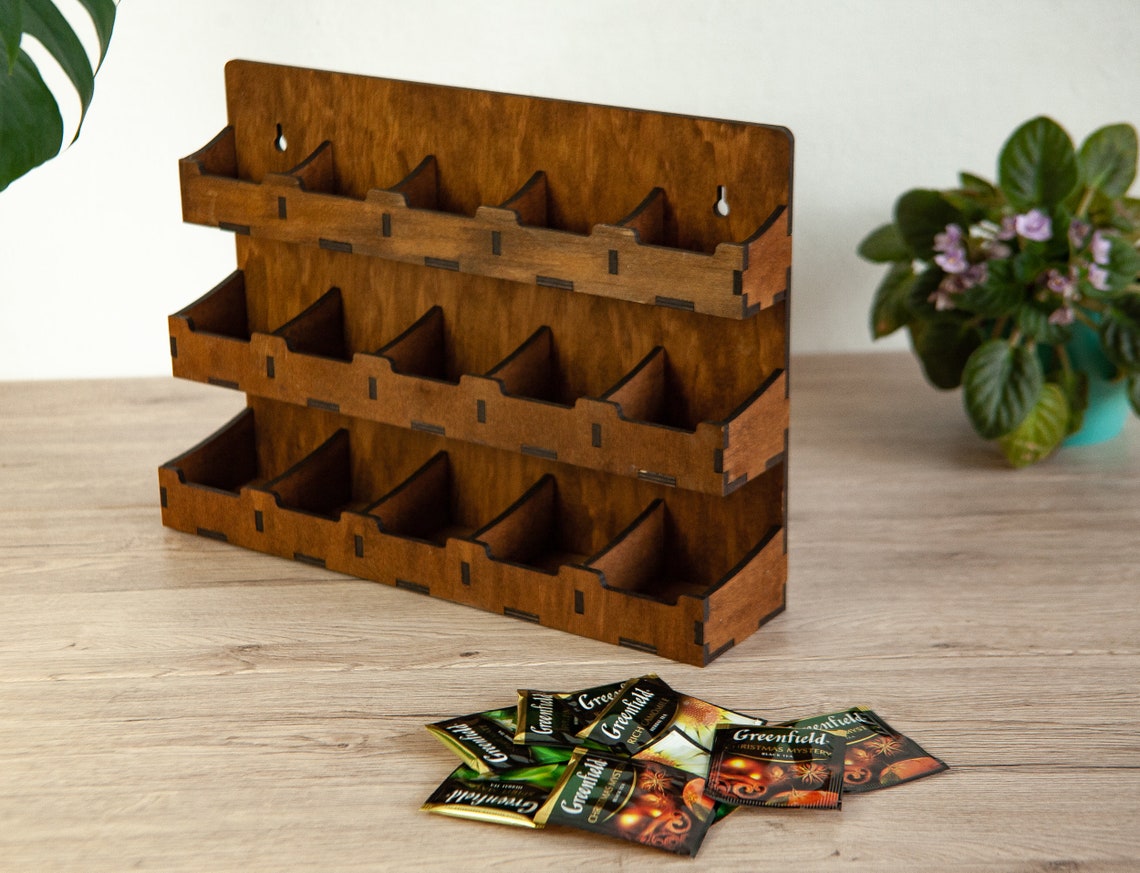 Vertical Tea Organizertea Organizer Walltea Storagetea - Etsy