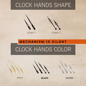 Wall Clock Music Theme, Wooden Clock Silent, Music Note Clock, Jazz ...