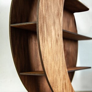 Moon Shaped Shelf,wooden Moon Shelf,moon Shelf for Crystals,moon ...