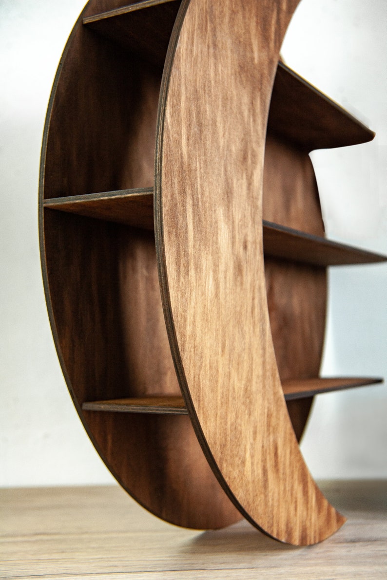 Moon Shaped Shelfwooden Moon Shelfmoon Shelf for - Etsy