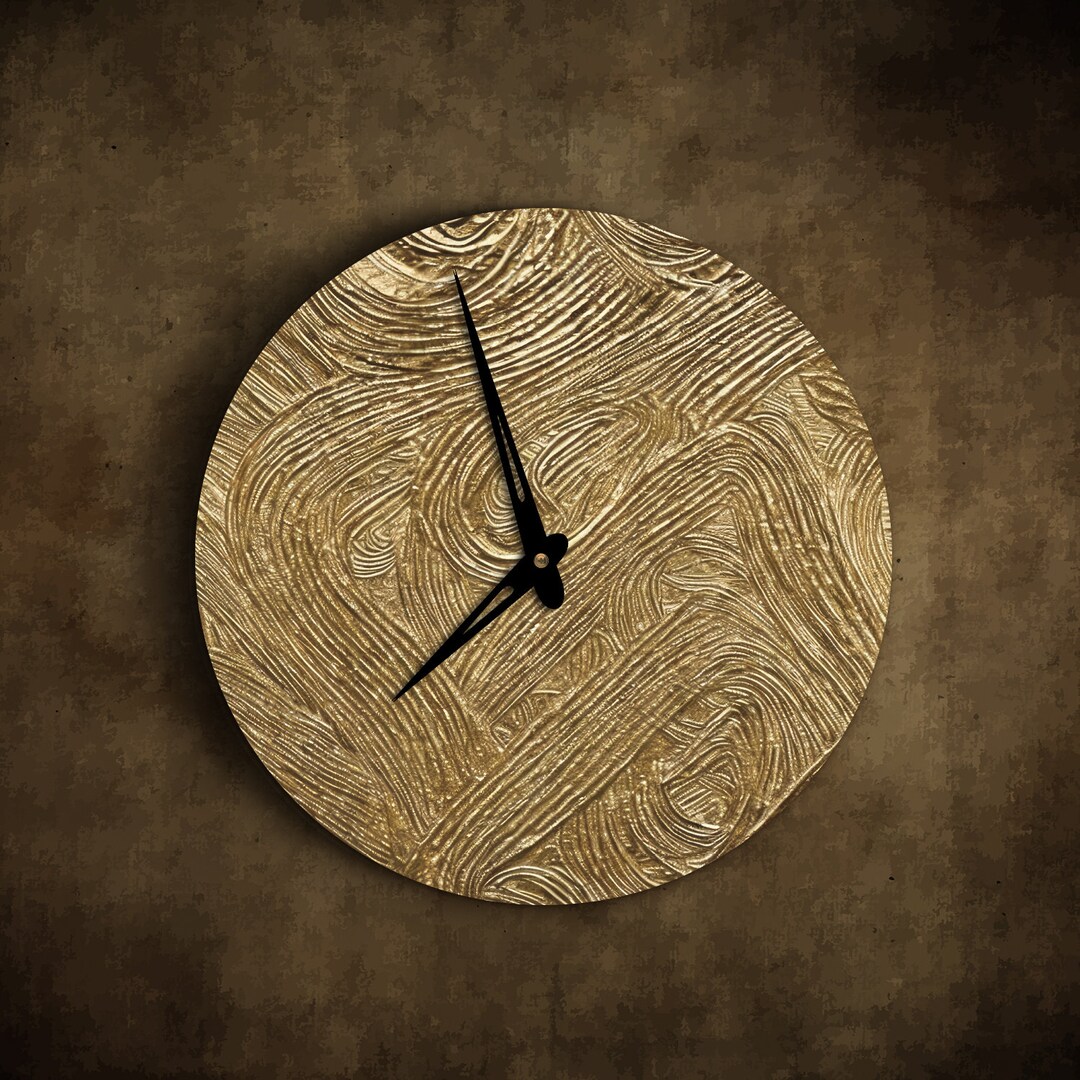 Large Wall Clock Modern, Unique Wall Clocks, Gold Watch Wall, Oversized ...