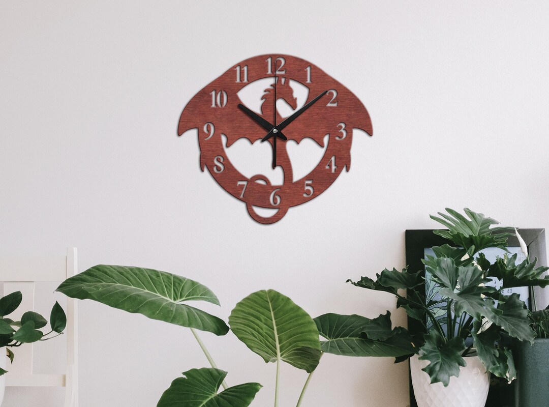 Dragon Wall Clock, Fantasy Clock, Kids Wall Clock, Fairy Tail Wall ...