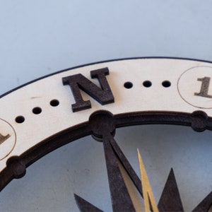 Compass Rose Clock, Wind Rose Clock, Ocean Clock, Wall Clock Unique ...