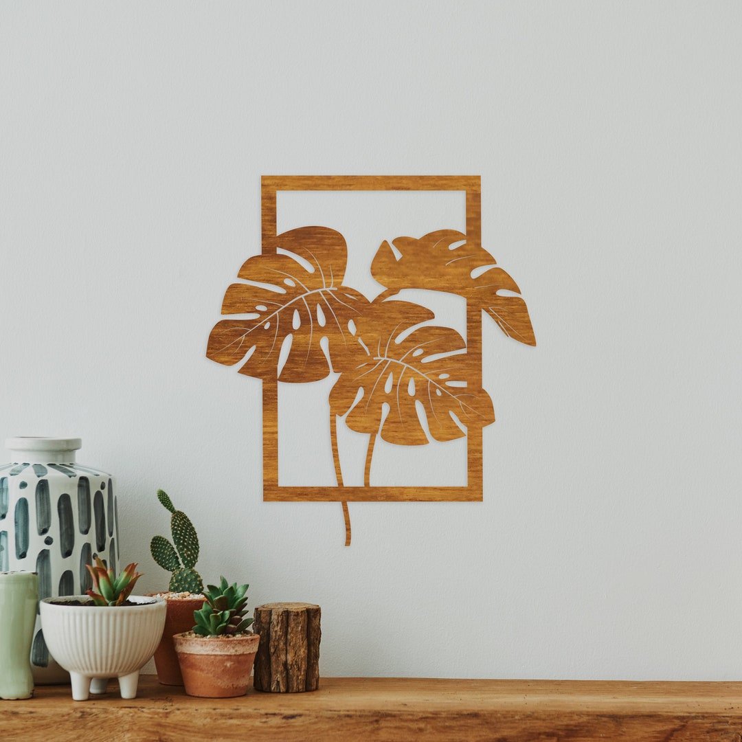 Monstera Leaf Wood, Monstera Leave Wood, Leave Wooden Wall Art ...