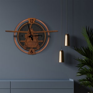 Helicopter Wall Clock, Aviation Clock, Pilot Retirement Gift, Pilot ...