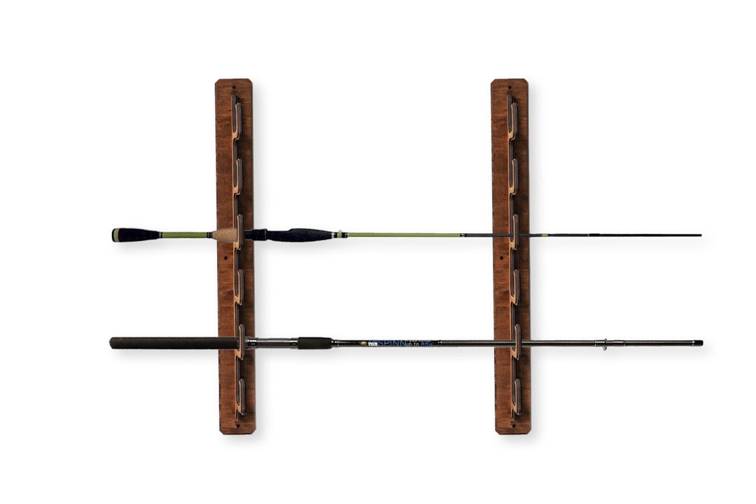 Wall Mounted Rod Rack, Rod Holder, Fishing Rod Rack, Wooden Rod Rack ...