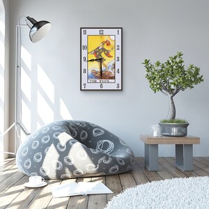 Tarot Card Clock, the Fool Tarot Card Clock, Spiritual Clock, Magic ...