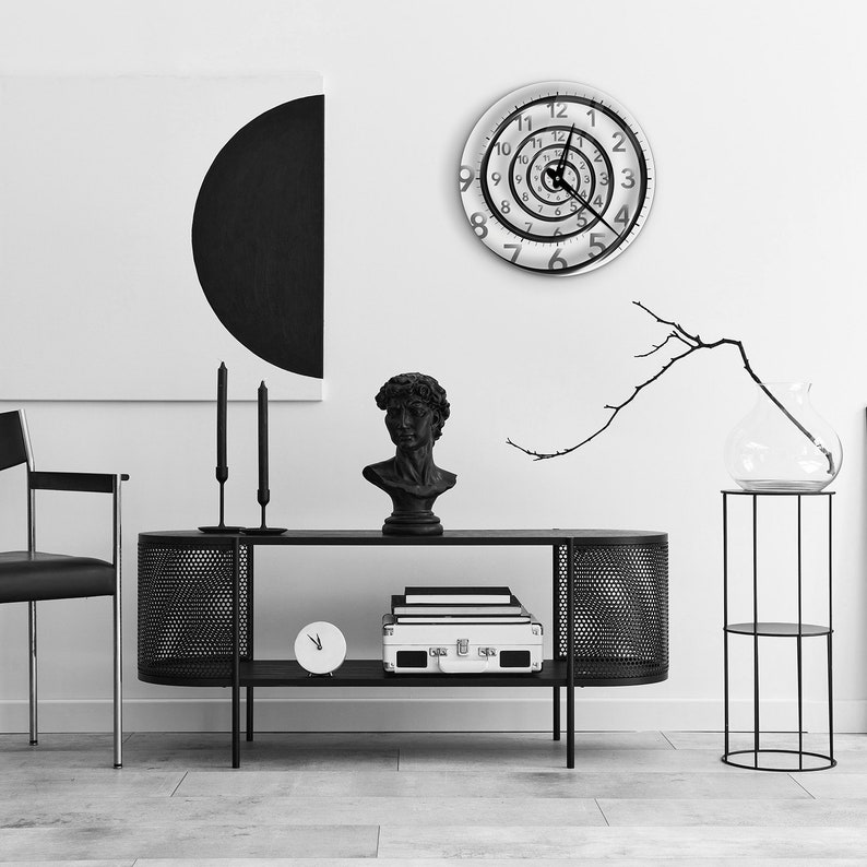 Time Travel Clock, Time Spiral Clock, Infinity Clock, Unique Wall Clock ...