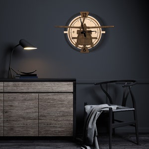 Helicopter Wall Clock, Aviation Clock, Pilot Retirement Gift, Pilot ...