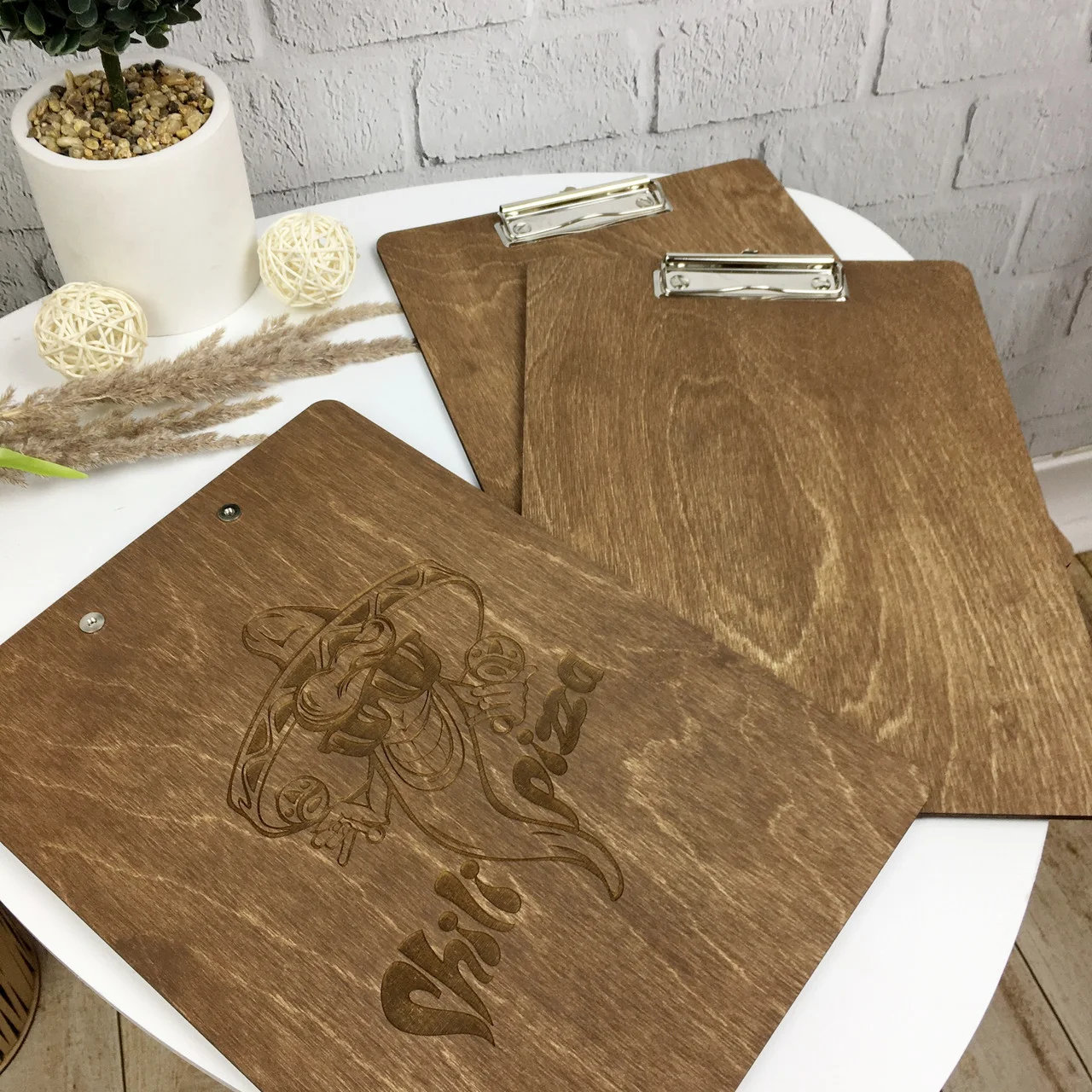 Wood Menu Boardwooden Clipboardrestaurant Menu Holderwooden - Etsy