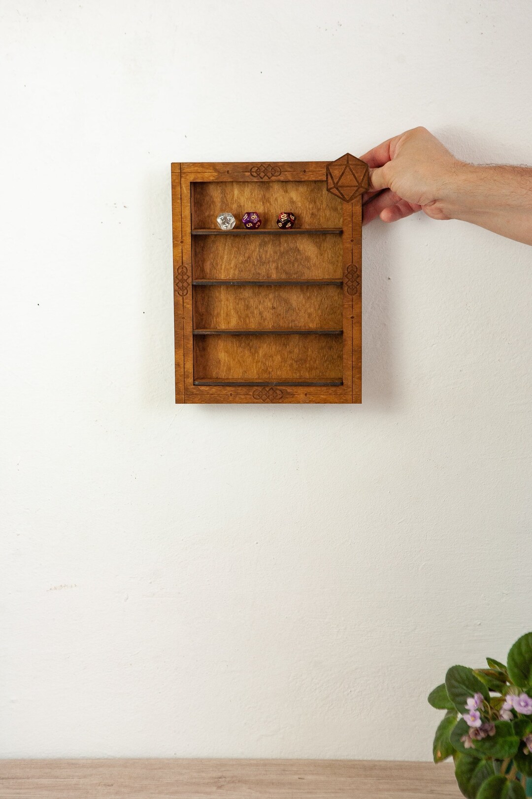 Dice Display Frame,rpg Dice Storage,dice Display Wall,wood Dice Display ...