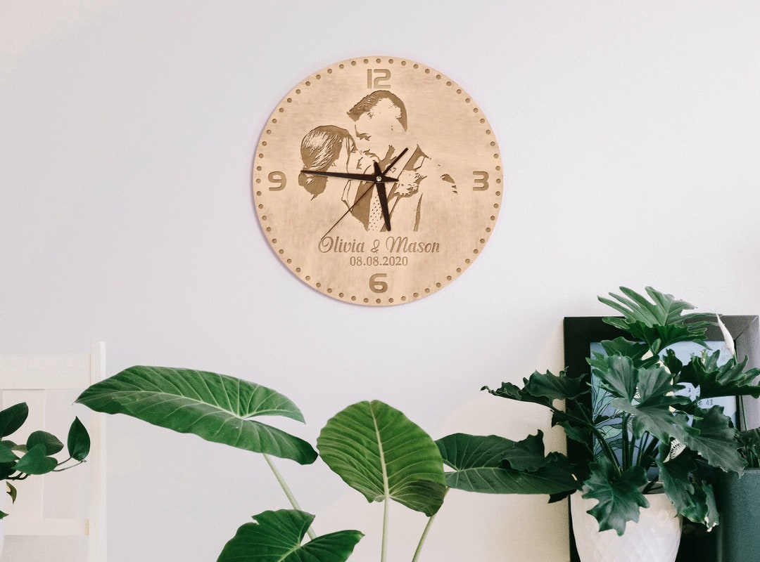 5 Year Anniversary Gift for Him Wood,wood Photo Engraving,custom Wood ...