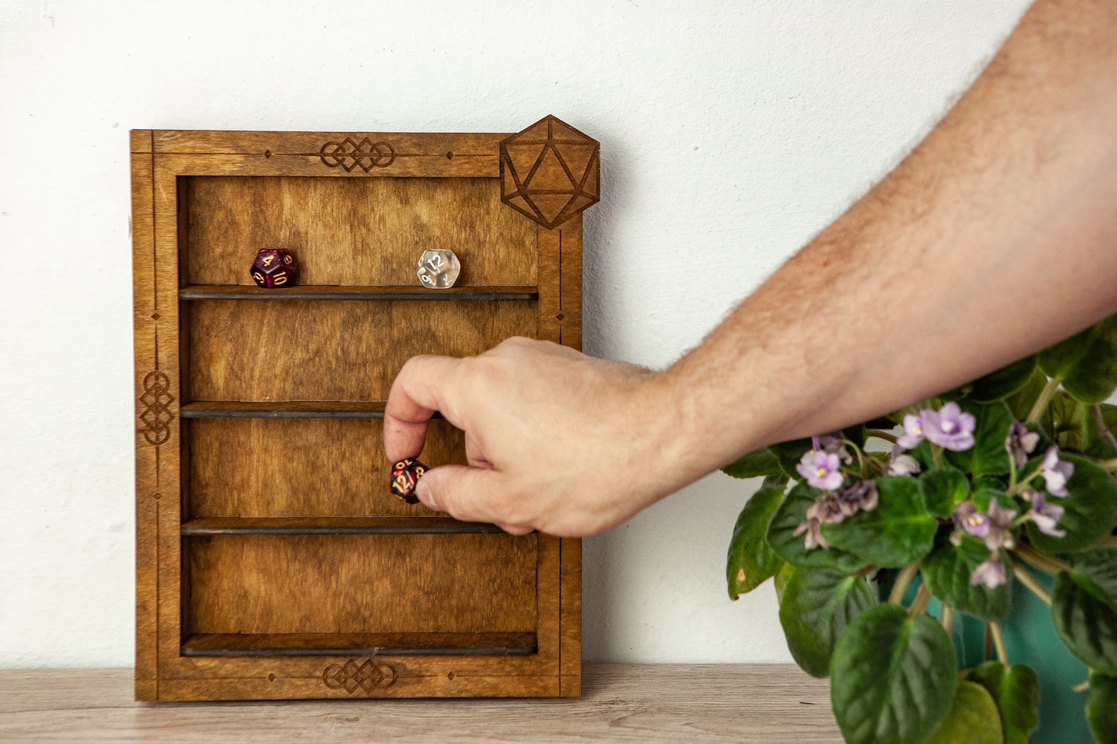 Dice Display Framerpg Dice Storagedice Display Wallwood - Etsy