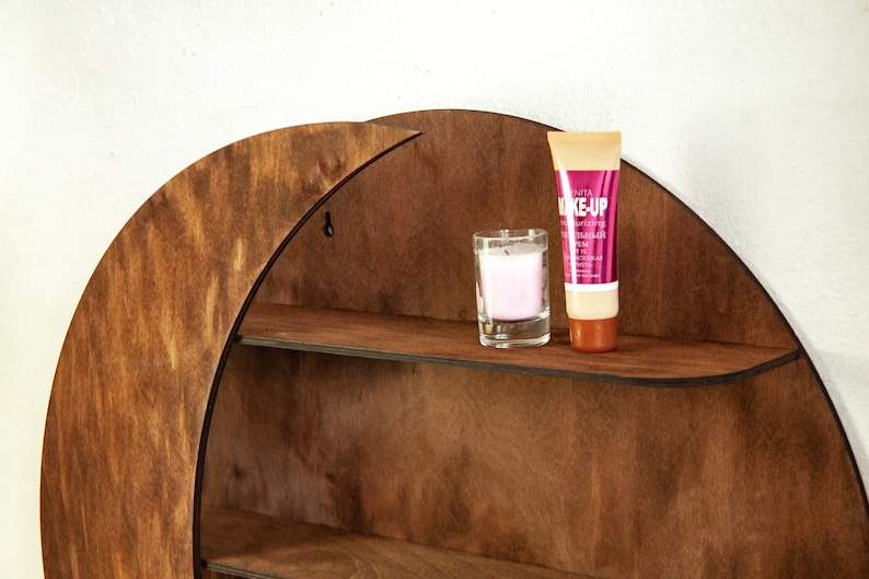 Moon Shaped Shelfwooden Moon Shelfmoon Shelf for - Etsy