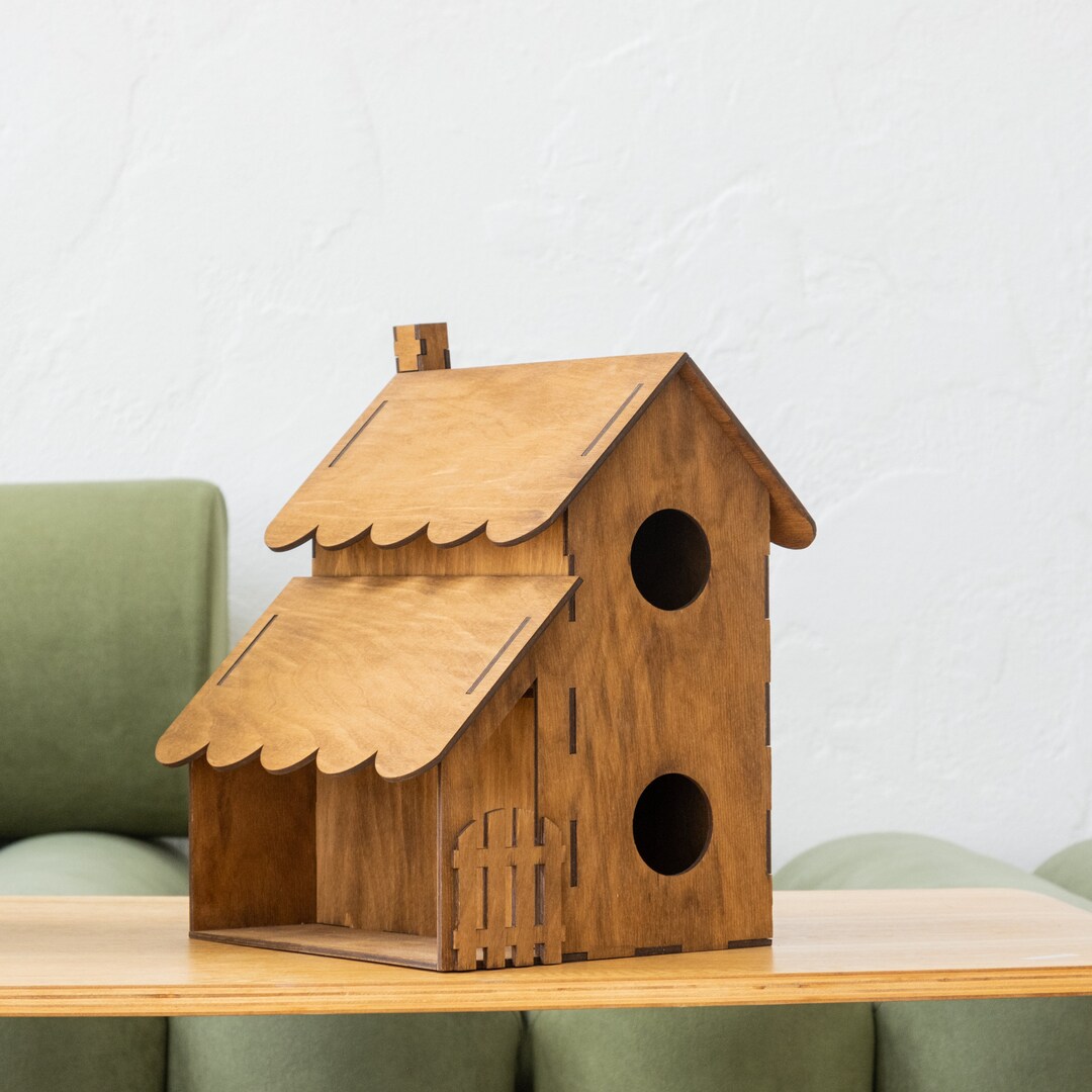 Bird House for Outdoors, 2 Tier Birdhouse, Rustic Birdhouse, Large ...